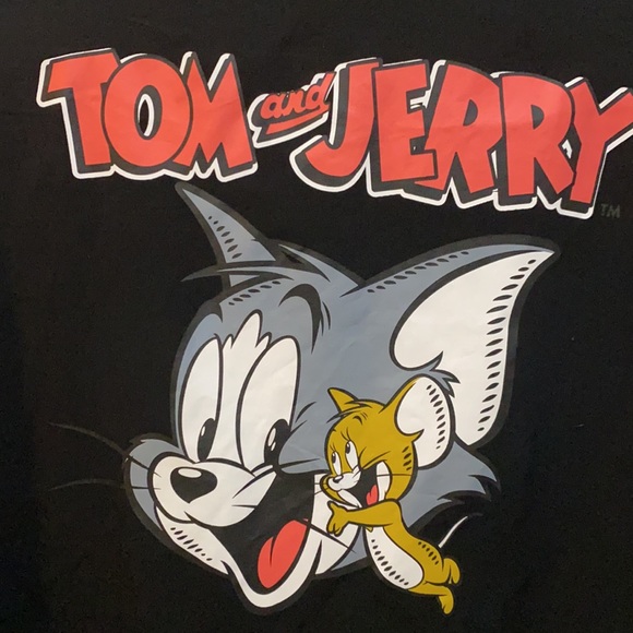 Tom And Jerry | Tops | Tom And Jerry Black Button Down Crop Top | Poshmark